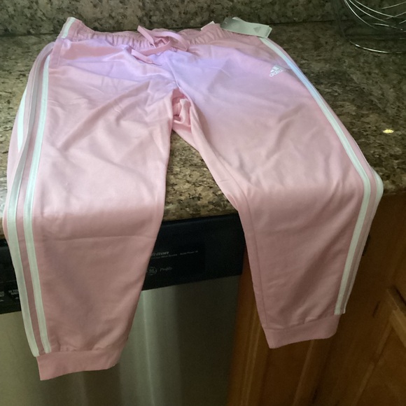 adidas | Pants & Jumpsuits | Nwt Lt Pink Adidas Track Pants Slim Fit ...